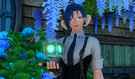 Aether Link - Allagan Cube on Wind-Up Airship