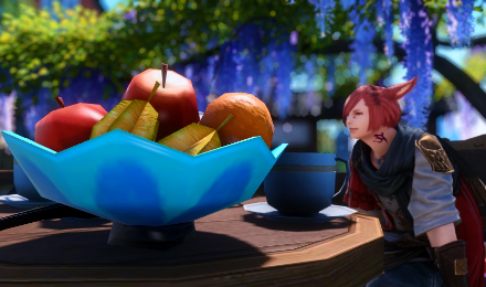 Aether Link - Crystarium fruit bowl on Plush Cushion