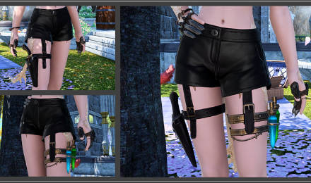 Aether Link - Makai Quartertights with Neo Ishgardian thigh decorations