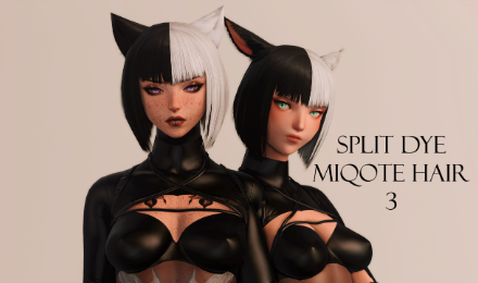 Aether Link - [𝓛] ☽ Split dye for Miqote Hair 3