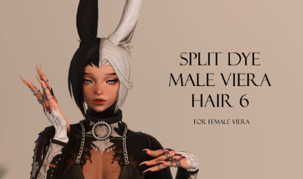 Aether Link - [𝓛] ☽ Split dye Male Viera Hair 6