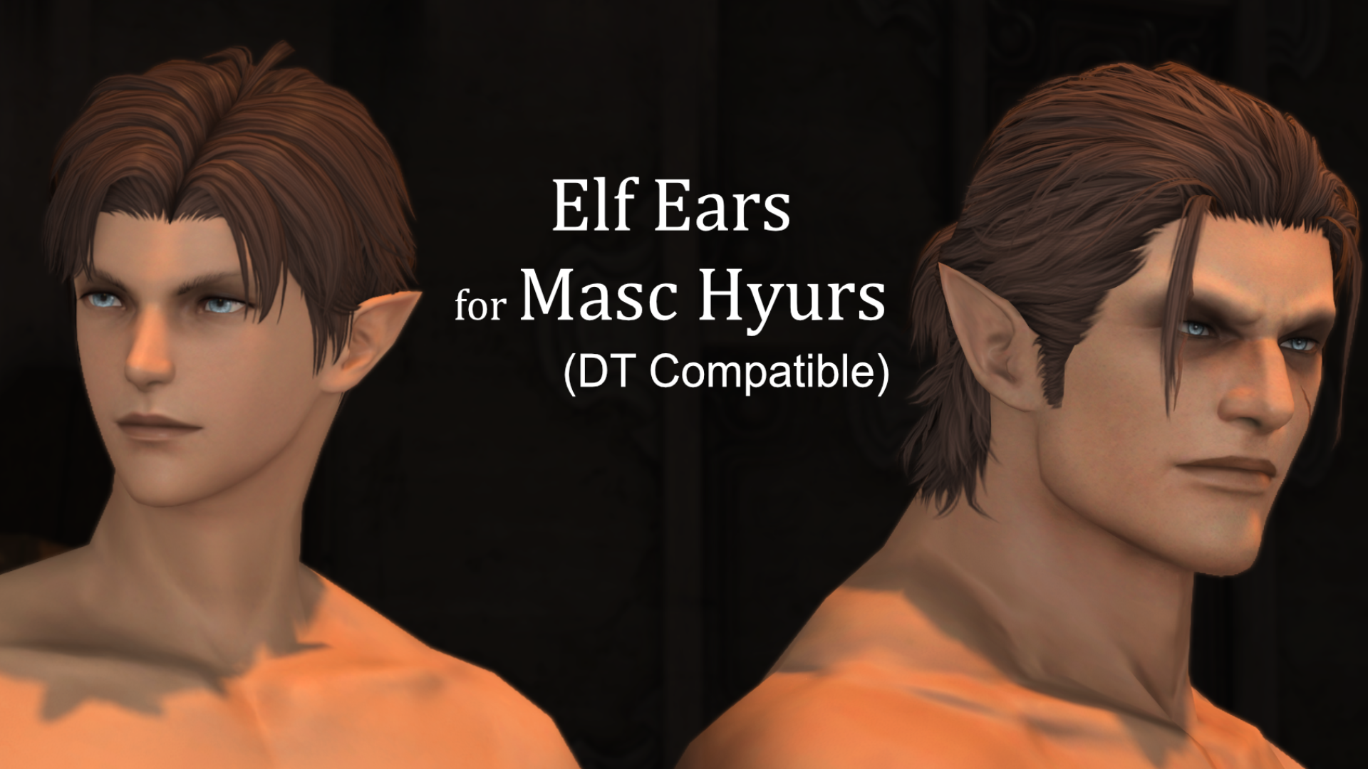 Aether Link - Elf Ears for Masc Hyurs (DT Compatible)
